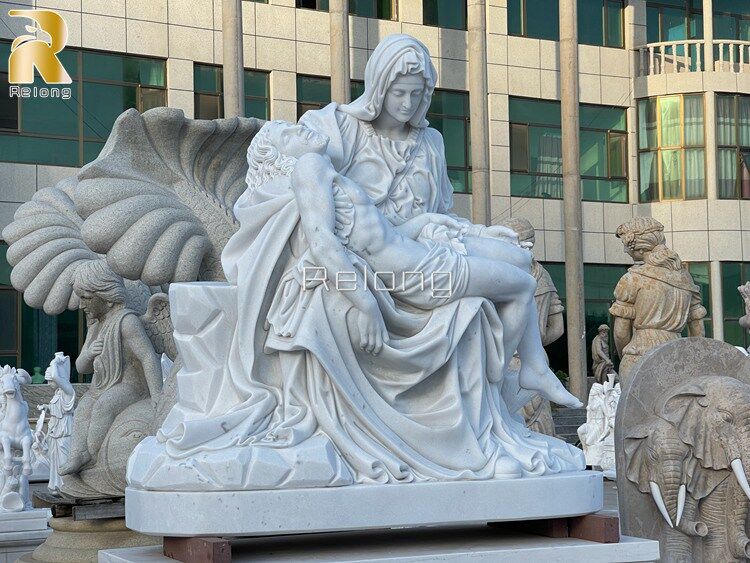 Life-Size Marble Pieta Replica Statue - Relong Art Sculpture