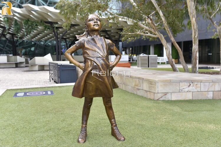 Bronze Famous Fearless Girl Statue - Relong Art Sculpture