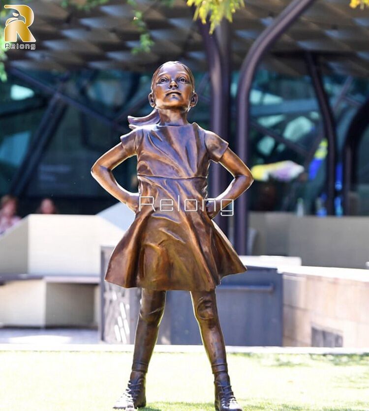 Bronze Famous Fearless Girl Statue - Relong Art Sculpture