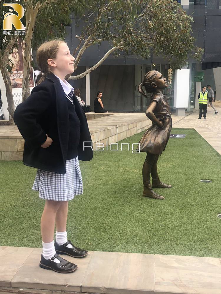 Bronze Famous Fearless Girl Statue - Relong Art Sculpture