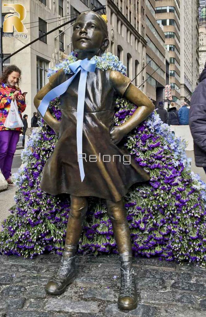 Bronze Famous Fearless Girl Statue - Relong Art Sculpture