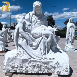 Life-Size Marble Pieta Replica Statue - Relong Art Sculpture