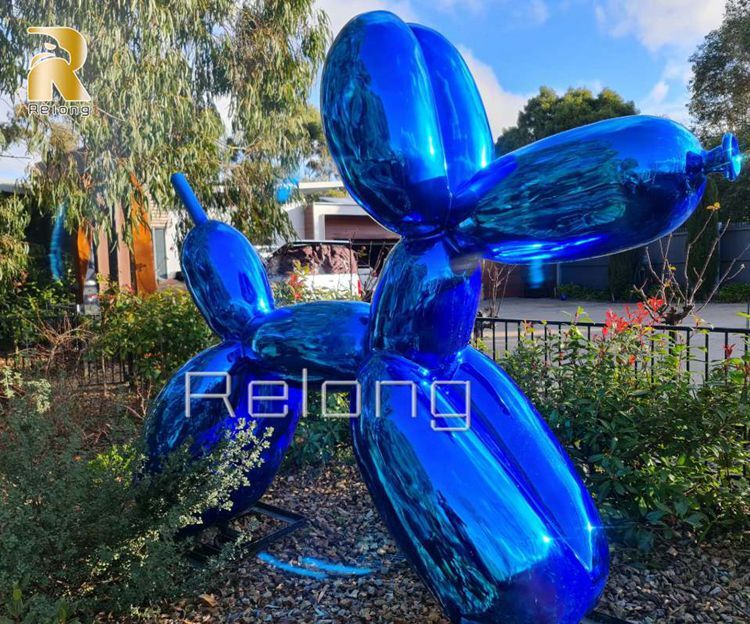 Jeff Koons Metal Balloon Dog Sculpture - Relong Art Sculpture