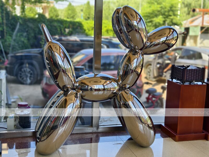 Jeff Koons Metal Balloon Dog Sculpture - Relong Art Sculpture