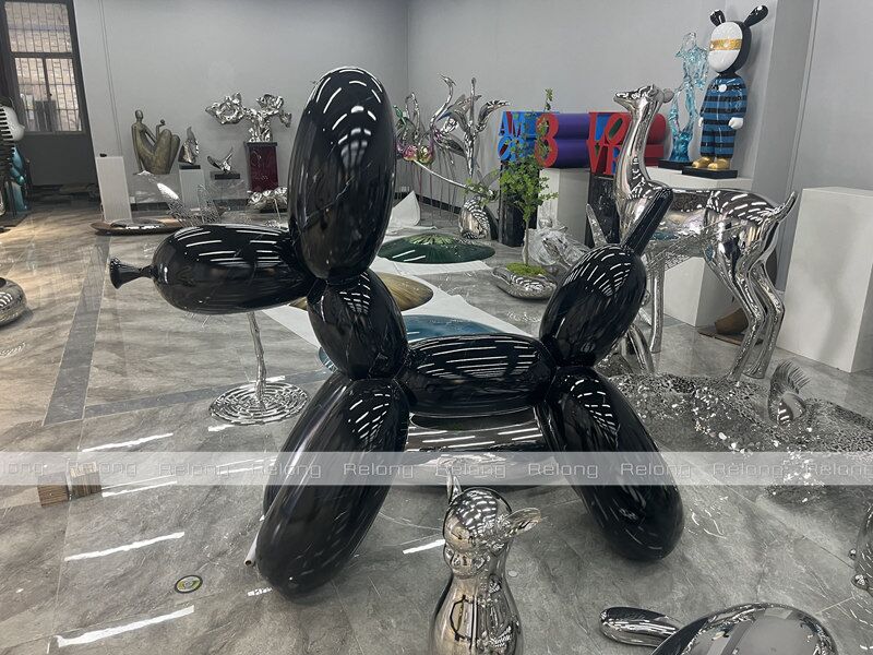 Jeff Koons Metal Balloon Dog Sculpture - Relong Art Sculpture