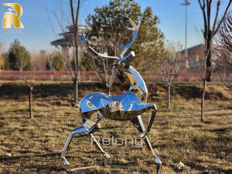 Life Size Metal Deer Sculptures - Relong Art Sculpture