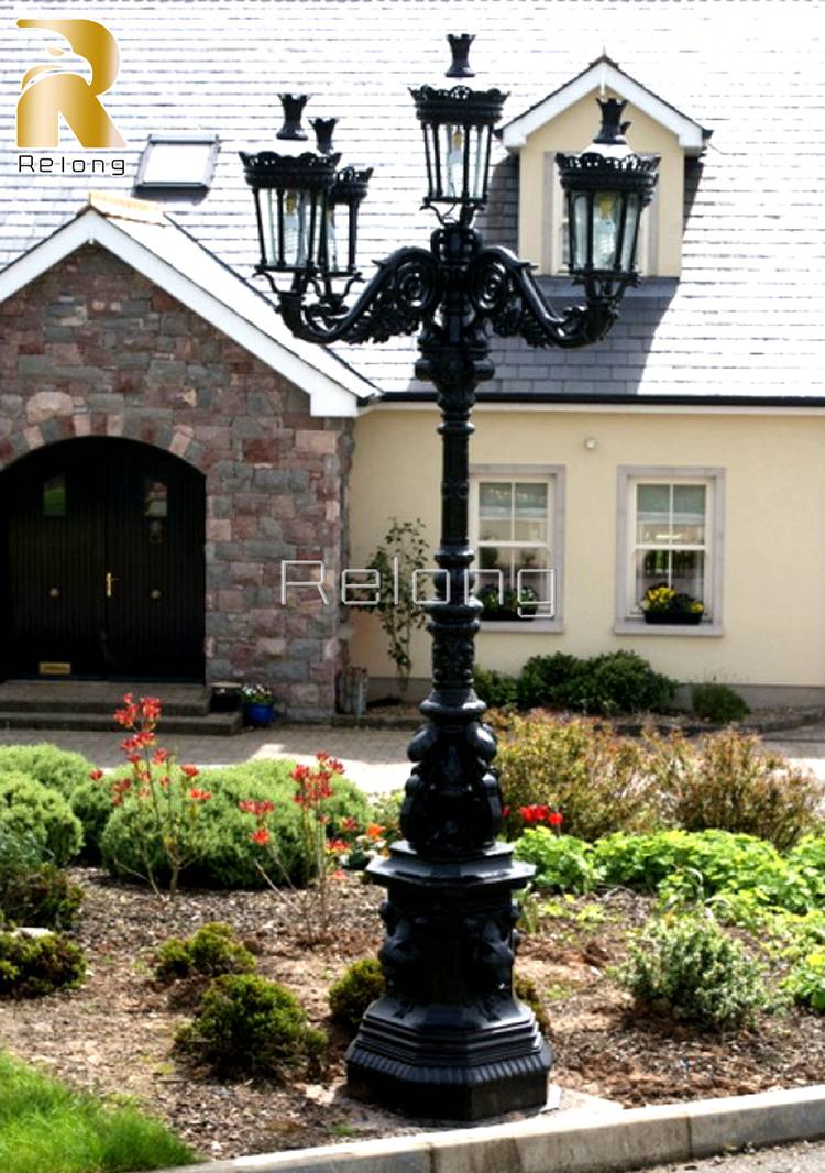 Vintage Cast Iron Street Lamp Posts - Relong Art Sculpture