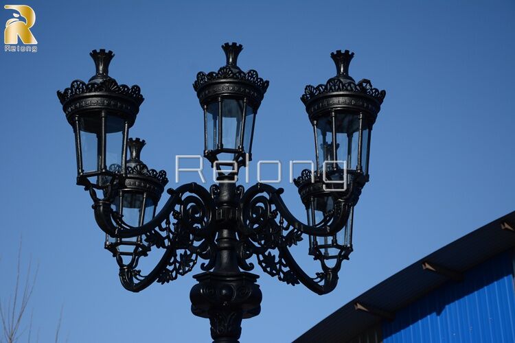 Vintage Cast Iron Street Lamp Posts - Relong Art Sculpture