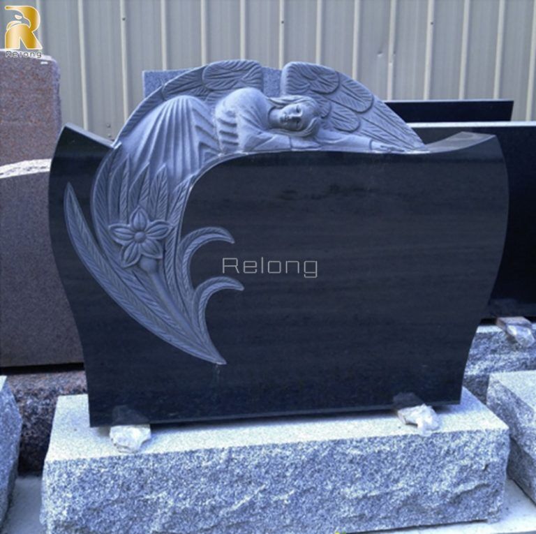 Granite Swan Headstones for Graves - Relong Art Sculpture