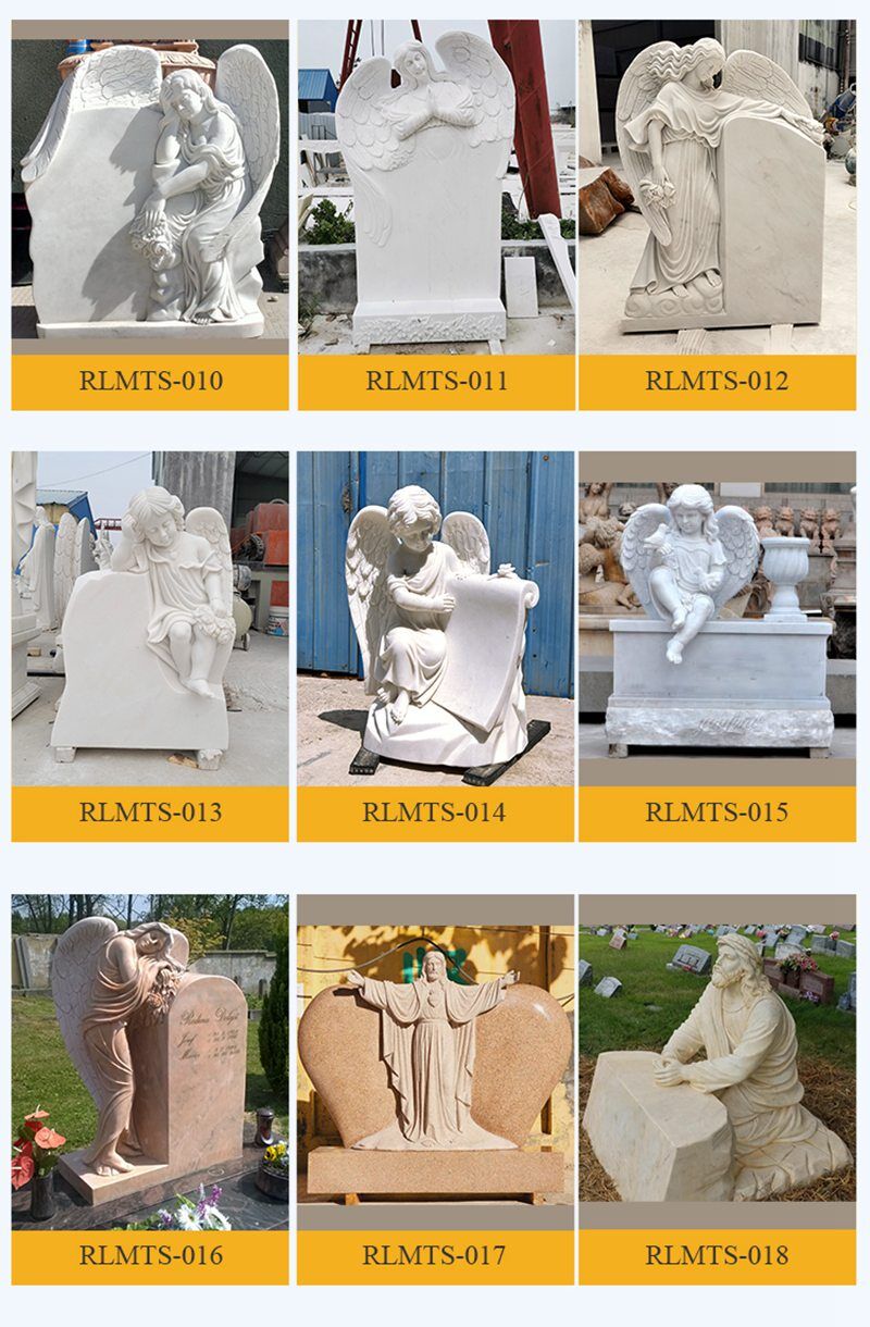 Granite Swan Headstones for Graves - Relong Art Sculpture