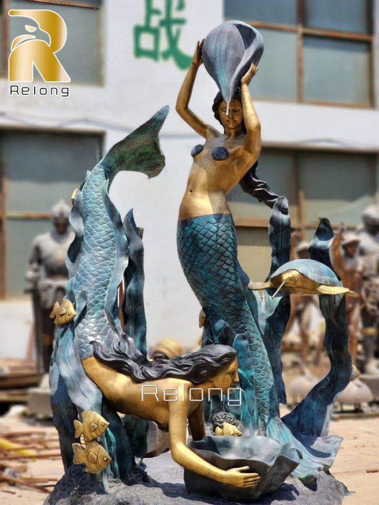 8 Popular Bronze Mermaid Statues for Outside - Relong Art Sculpture