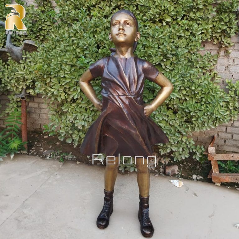 Bronze Famous Fearless Girl Statue - Relong Art Sculpture