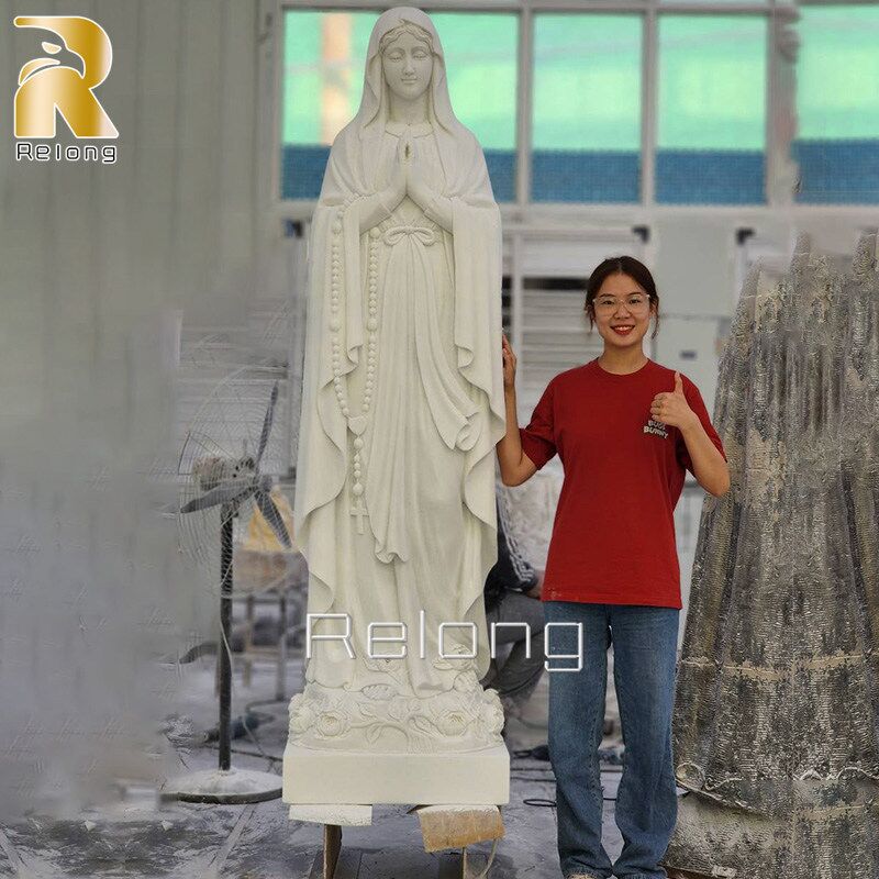 Outdoor Sacred Heart Mother Mary Marble Statue for Garden - Relong Art ...