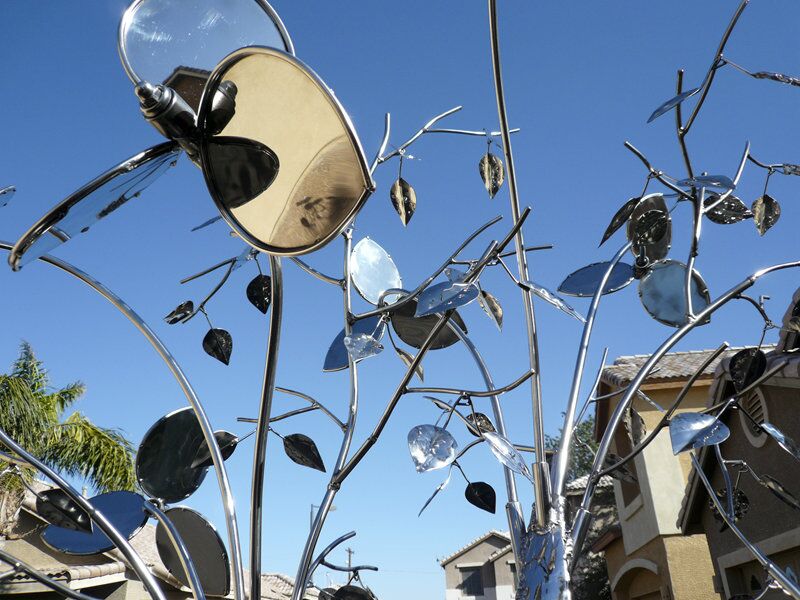 Modern Stainless Steel Tree Sculpture for Garden Decor - Relong Art ...