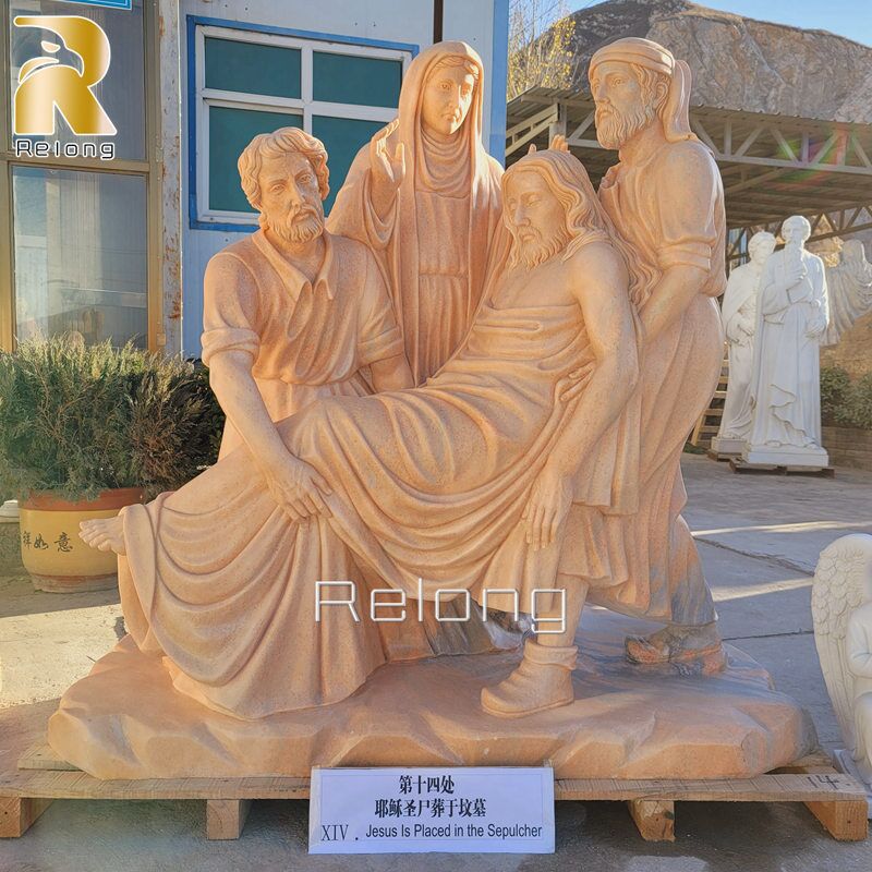 Marble 14 Stations of the Cross Statues - Relong Art Sculpture