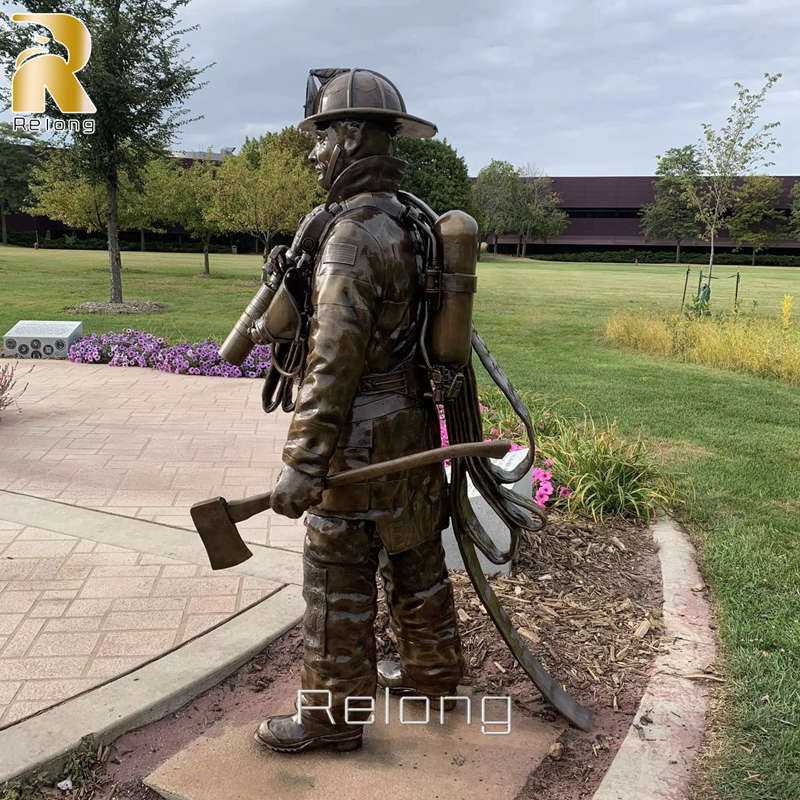 Outdoor Life Size Firefighter Bronze Statues for Sale - Relong Art ...
