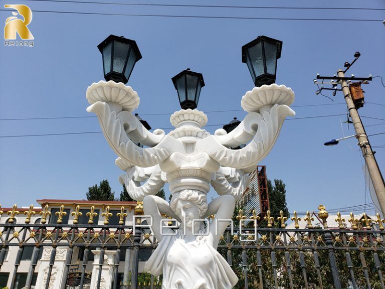 Marble Lady Statue Lamp Wholesale - Relong Art Sculpture