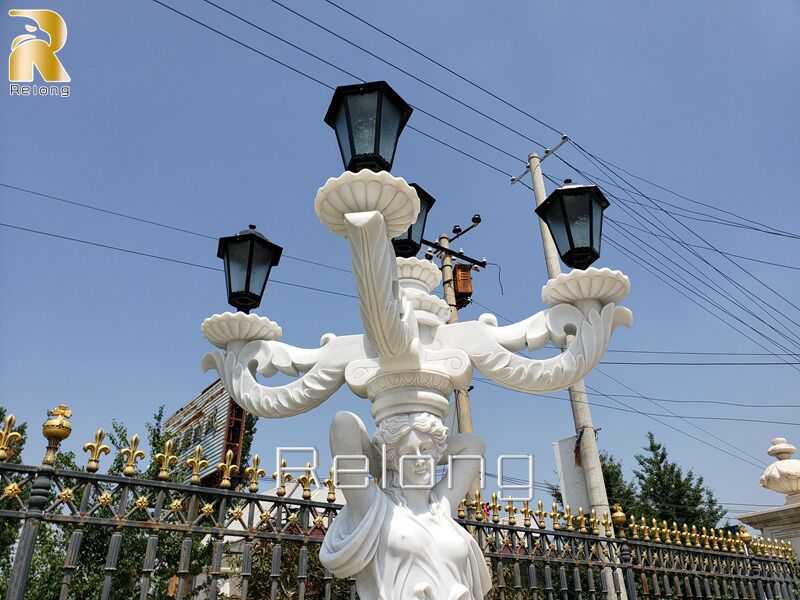 Marble Lady Statue Lamp Wholesale - Relong Art Sculpture