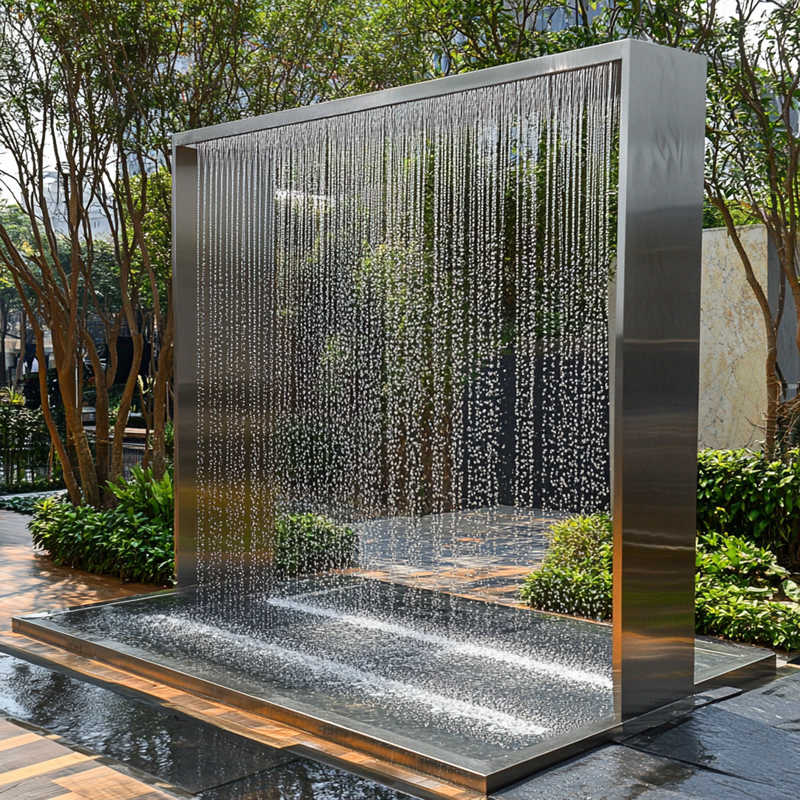 Hot Sale Outdoor Stainless Steel Rain Curtain Fountain - Relong Art ...