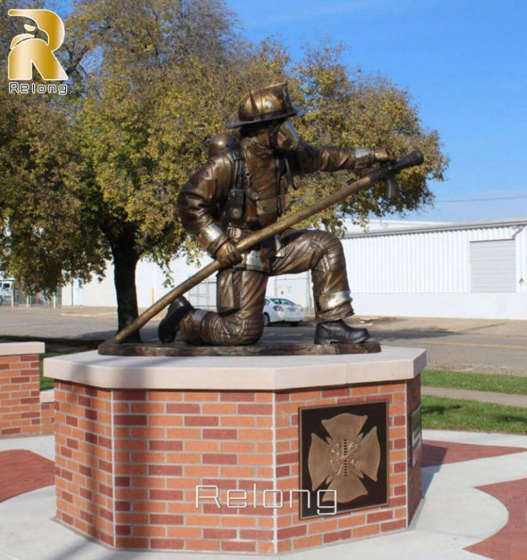 Outdoor Life Size Firefighter Bronze Statues for Sale - Relong Art ...