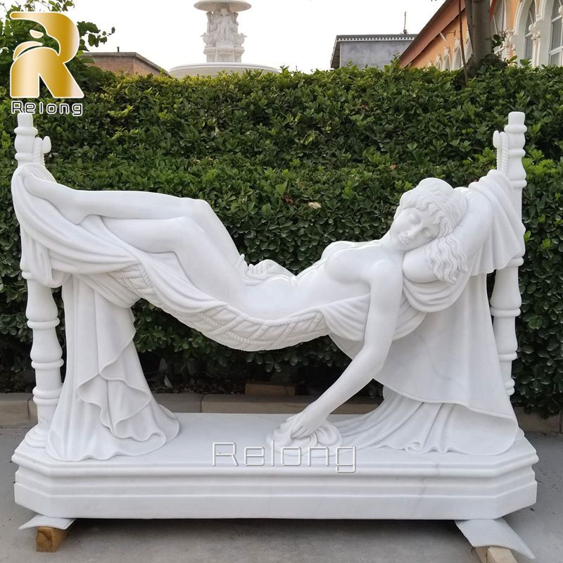 Marble Sleeping Beauty Female Statue for Sale - Relong Art Sculpture