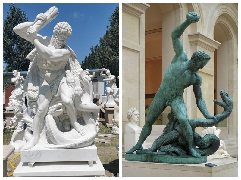 Famous Bronze Hercules Fighting Snake Statue for Sale - Relong Art ...