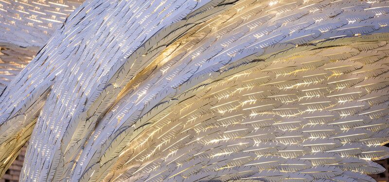 Stainless Steel Metal Wing Sculpture - Relong Art Sculpture