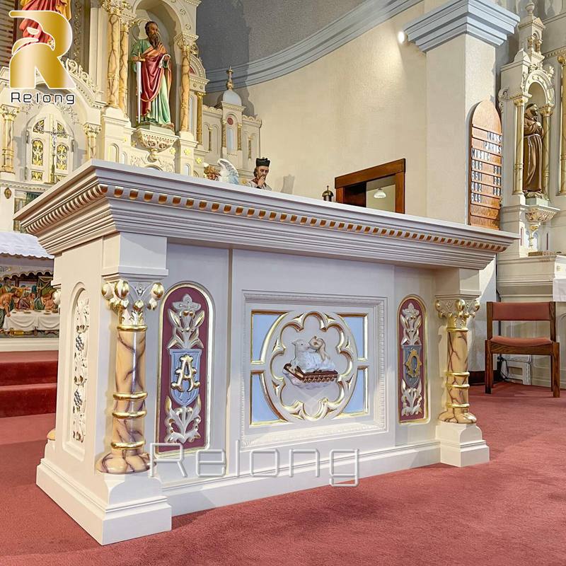 New Design Catholic Marble Church Altar Table for Sale - Relong Art Sculpture