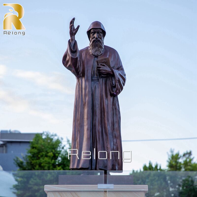 Famous Life Size Bronze Religious St. Charbel Statue for Sale - Relong ...