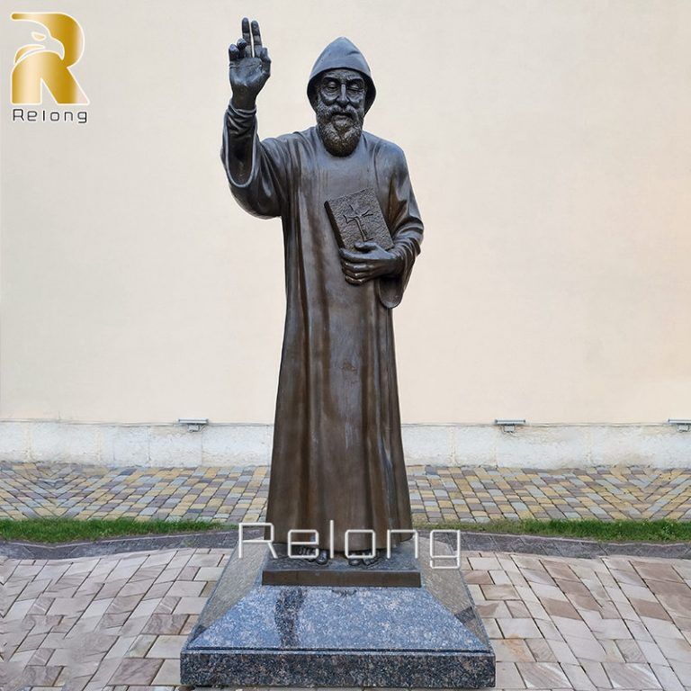 Famous Life Size Bronze Religious St. Charbel Statue for Sale - Relong ...