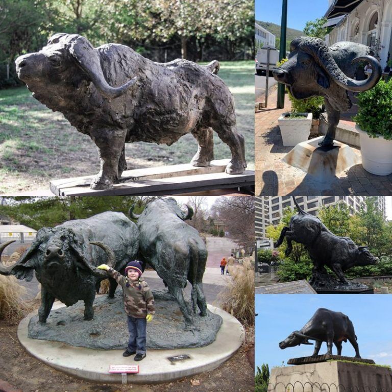 Life Size Bronze Wildlife Bison Sculpture for Sale - Relong Art Sculpture