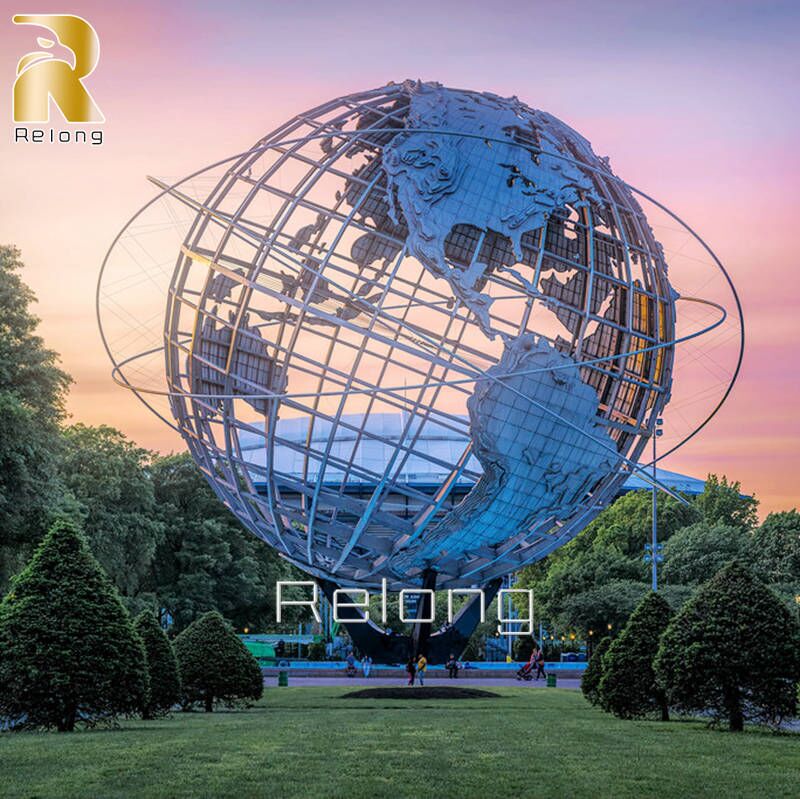 Contemporary Large Metal Globe Sculptures for Outdoors - Relong Art ...