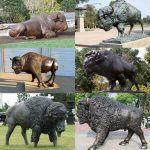 Life Size Bronze Wildlife Bison Sculpture for Sale - Relong Art Sculpture