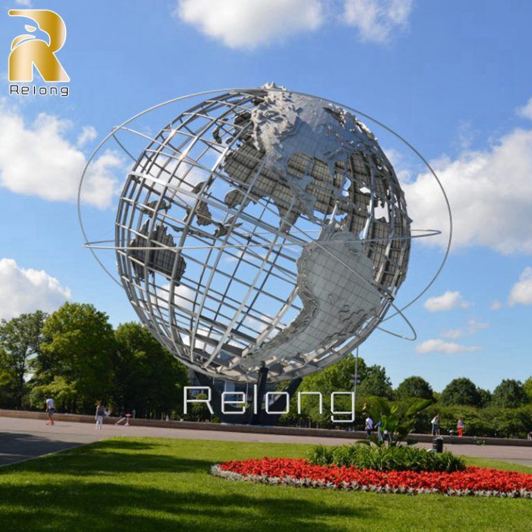 Contemporary Large Metal Globe Sculptures for Outdoors - Relong Art ...