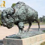 Life Size Bronze Wildlife Bison Sculpture for Sale - Relong Art Sculpture