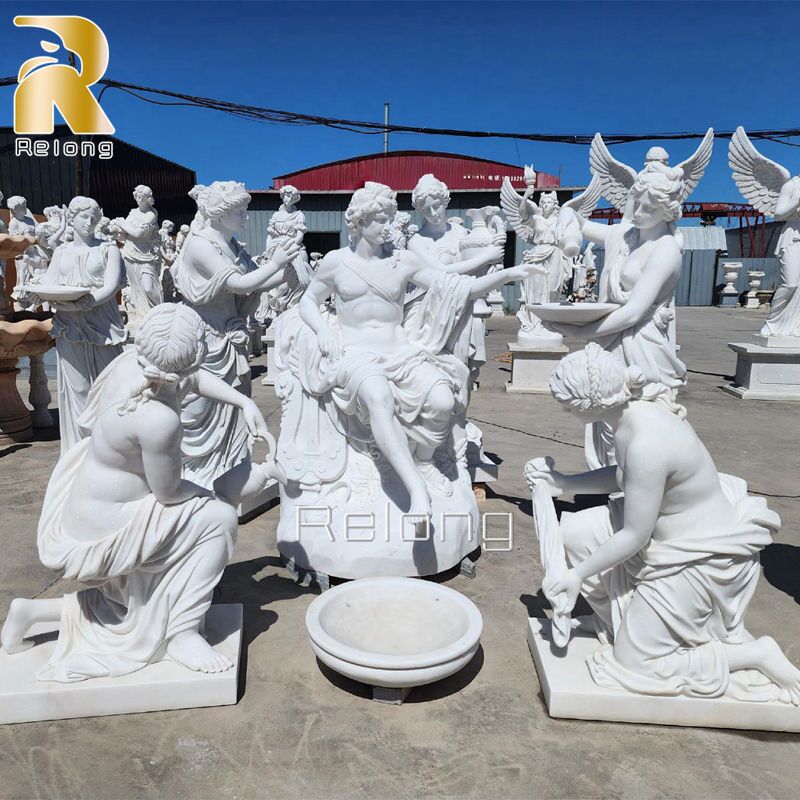 Life Size White Marble Greek Artemis Goddess Statue - Relong Art Sculpture