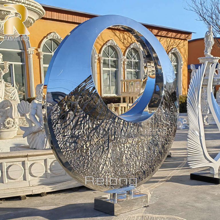 Outdoor Modern Disc Sculpture for Garden - Relong Art Sculpture