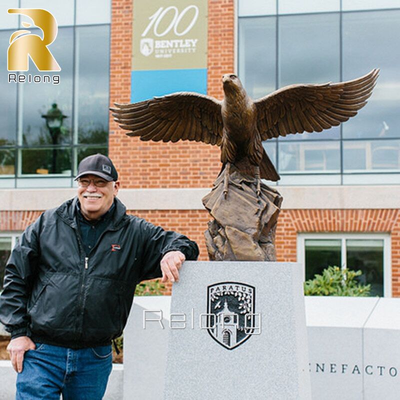 Outdoor Bronze Falcon Sculpture for Sale - Relong Art Sculpture