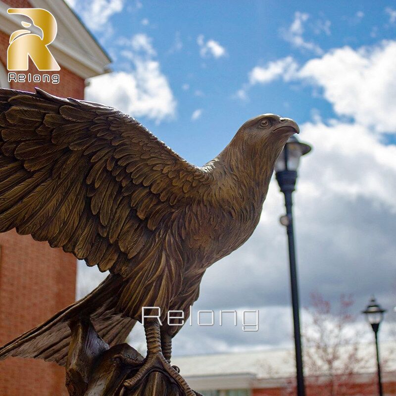 Outdoor Bronze Falcon Sculpture for Sale - Relong Art Sculpture