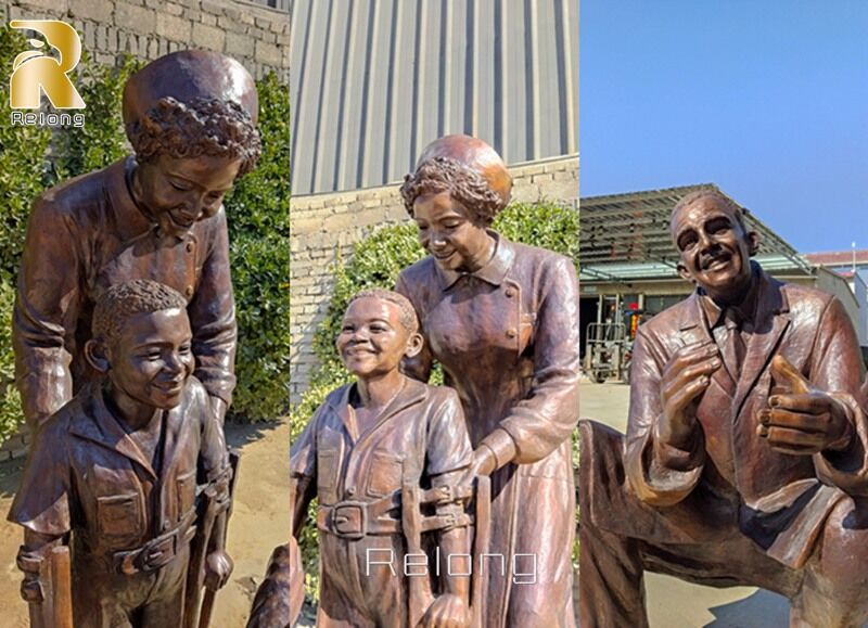 Custom Life Size Bronze Nurse Statues - Relong Art Sculpture