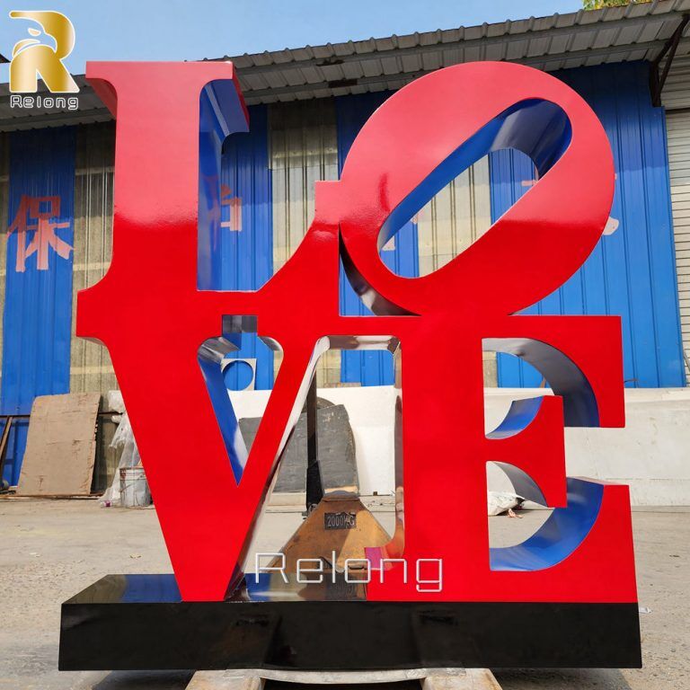 Stainless Steel Robert Indiana Love Sculpture for Sale - Relong Art ...