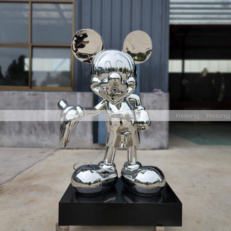 Stainless Steel Mickey Mouse Sculpture for Sale - Relong Art Sculpture