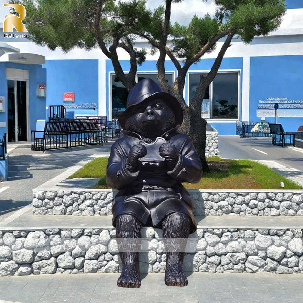 Custom Bronze Paddington Bear Statue for Sale - Relong Art Sculpture