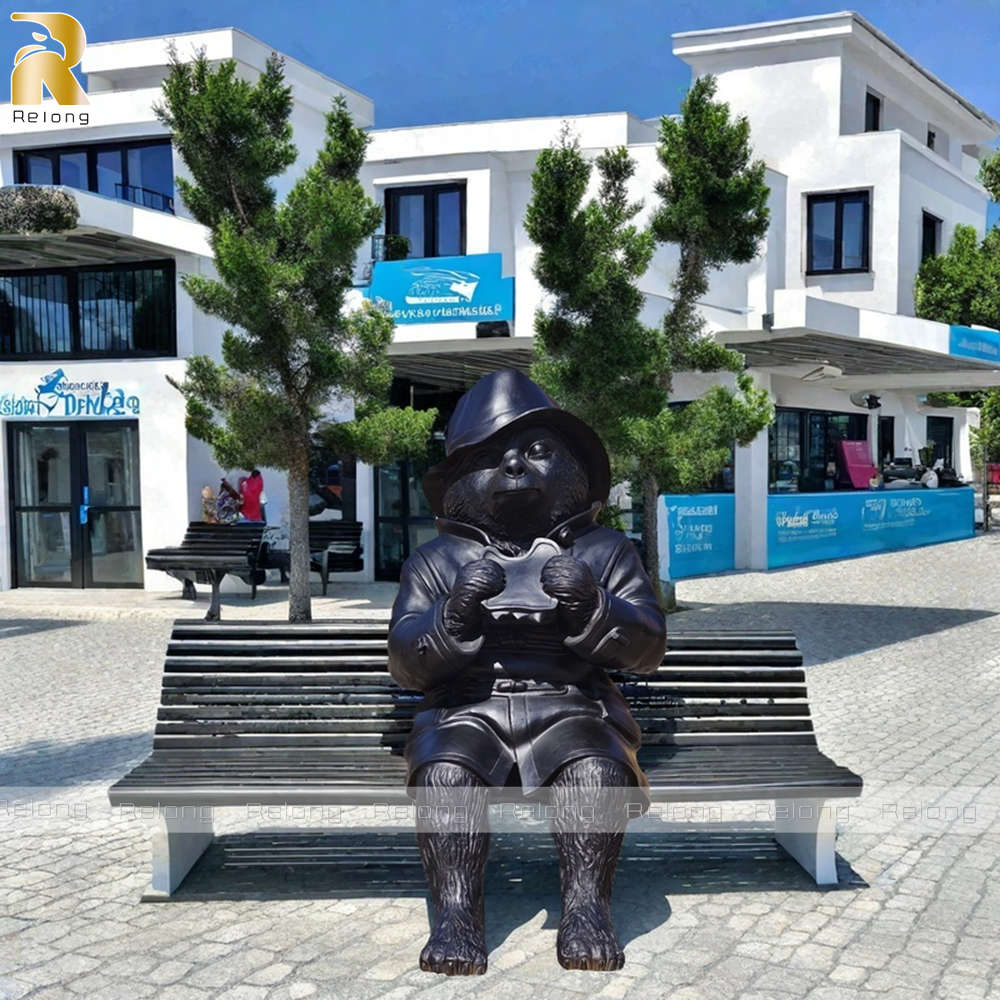 Custom Bronze Paddington Bear Statue for Sale - Relong Art Sculpture