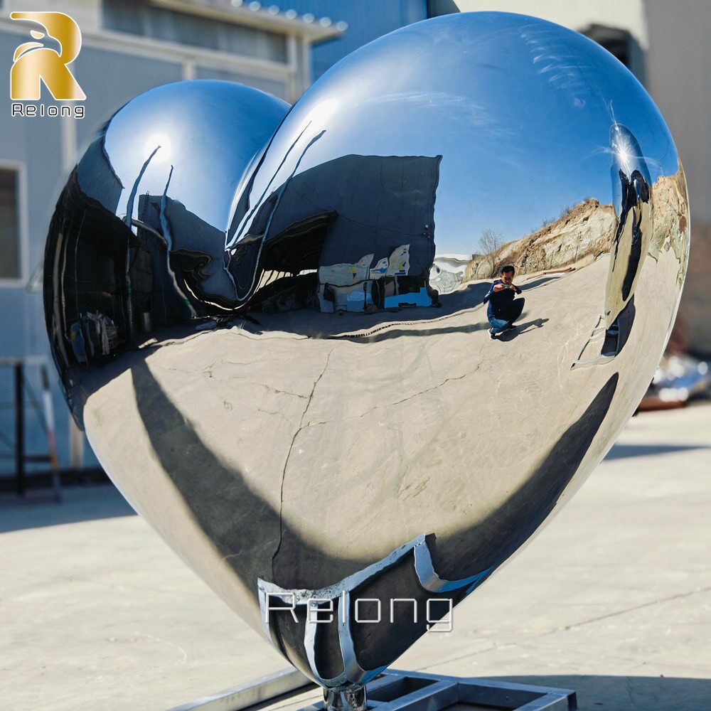 Stainless Steel Outdoor Heart Sculpture - Relong Art Sculpture