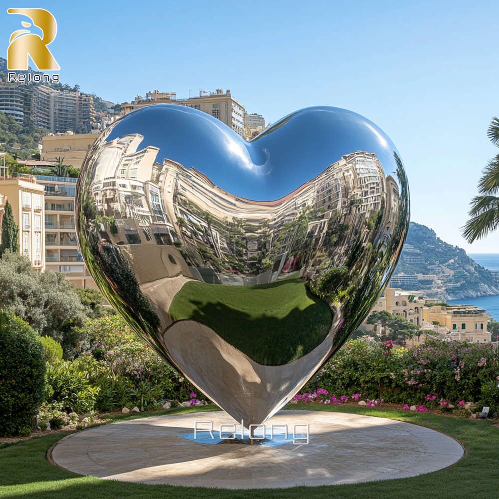 Stainless Steel Outdoor Heart Sculpture - Relong Art Sculpture