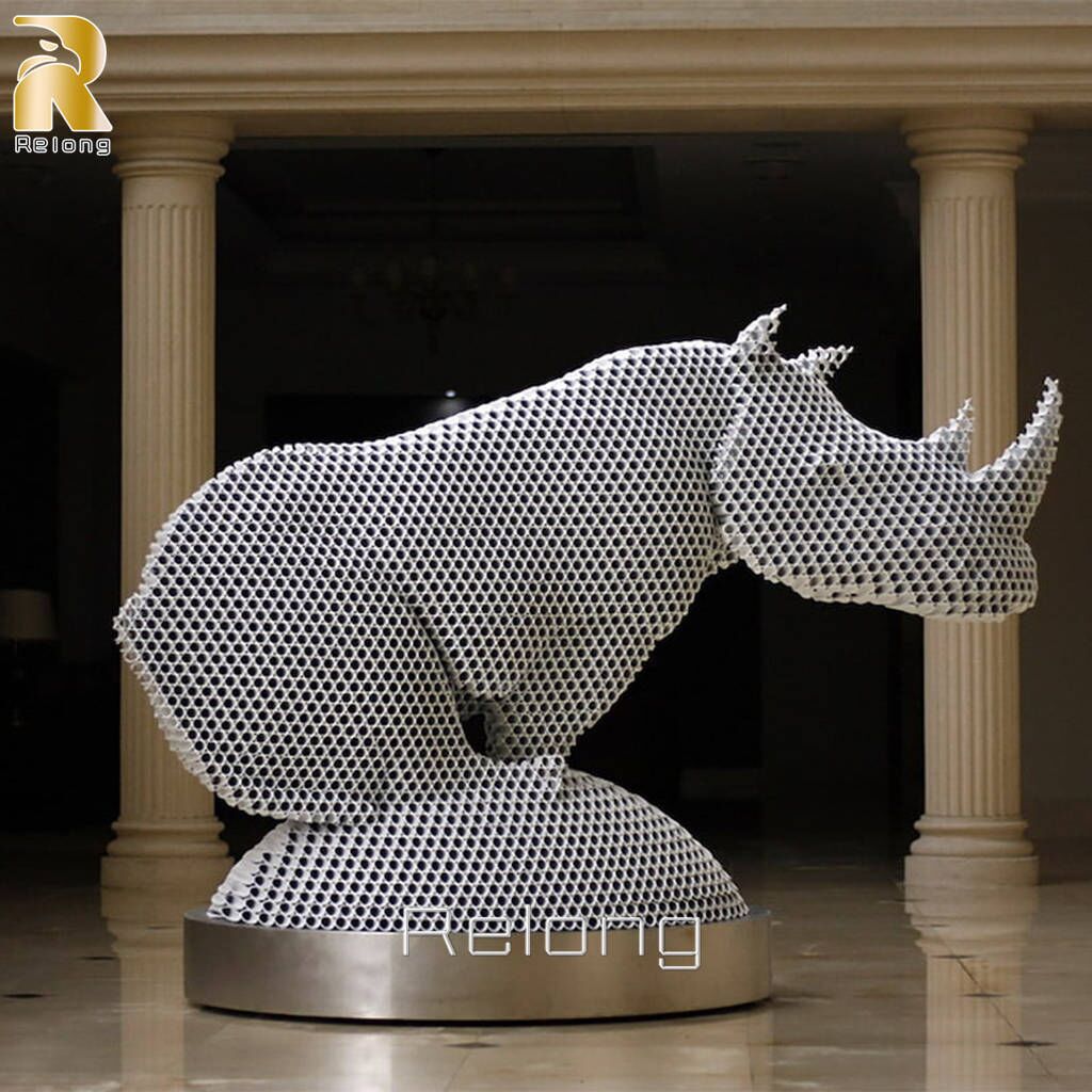 Large Metal Pipe Face Sculpture for Sale - Relong Art Sculpture