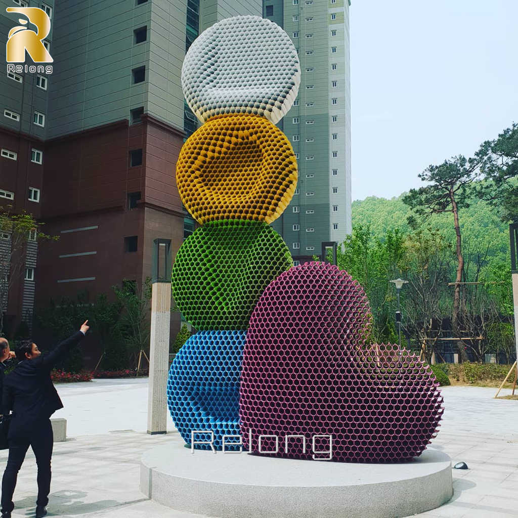 Large Metal Pipe Face Sculpture for Sale - Relong Art Sculpture