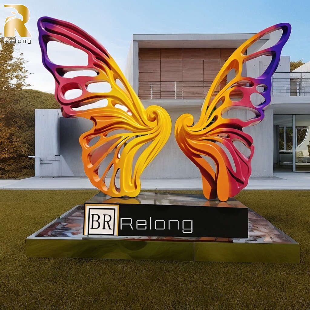 Large Metal Butterfly Sculpture for Sale - Relong Art Sculpture