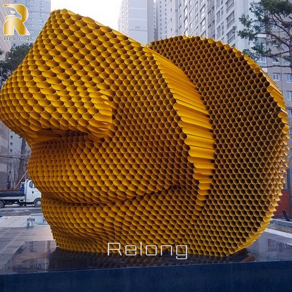 Large Metal Pipe Face Sculpture for Sale - Relong Art Sculpture